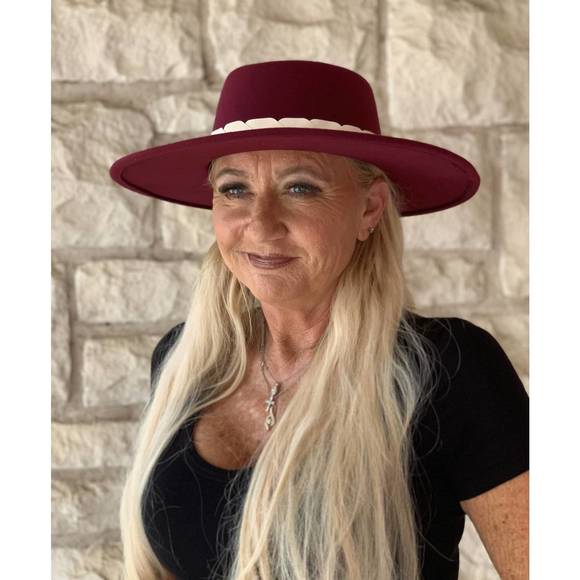 JEN & CO. | Accessories | New Jen Co Ramsey Vegan Leather Trim Fedora ...